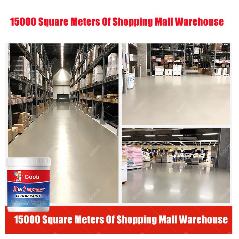 GOOTI Upgrade 3 in 1 Water-Based Epoxy Floor Paint 1KG with Brush ...