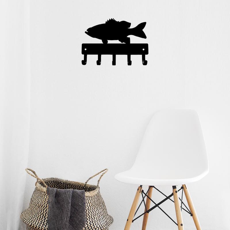 Bass Fish Key Rack Hanger: Wall Mounted Hook Up. 6-Inch Wide - TikTok ...
