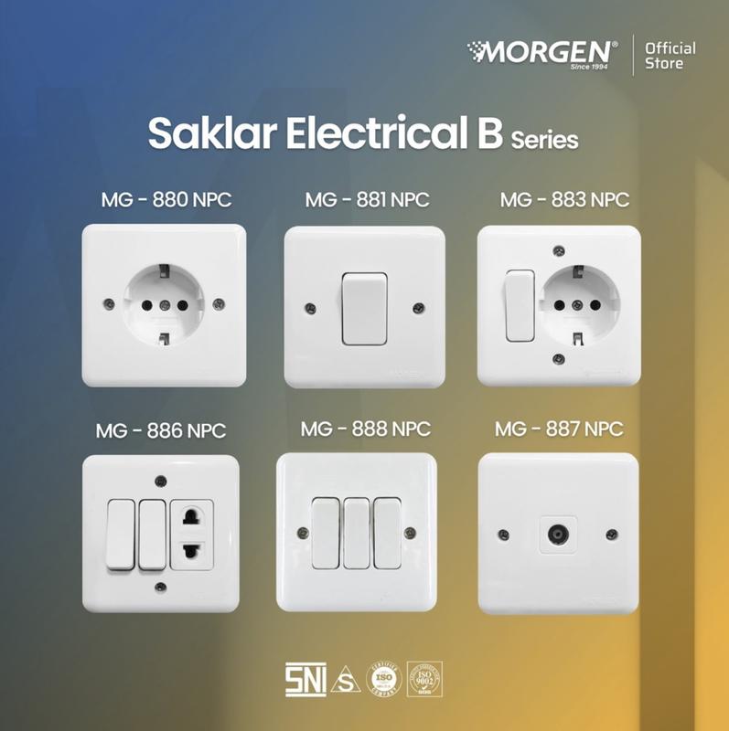 Saklar Morgen-880~7 NPC Inbow Seri NG / Saklar Tembok - Shop | Tokopedia