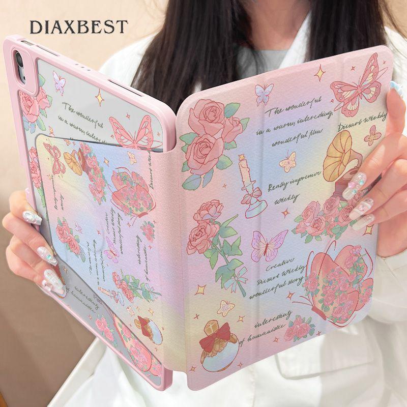 Sarung Pad Tablet / Pad, Reka Bentuk Rama-rama dan Bunga, Serasi ...