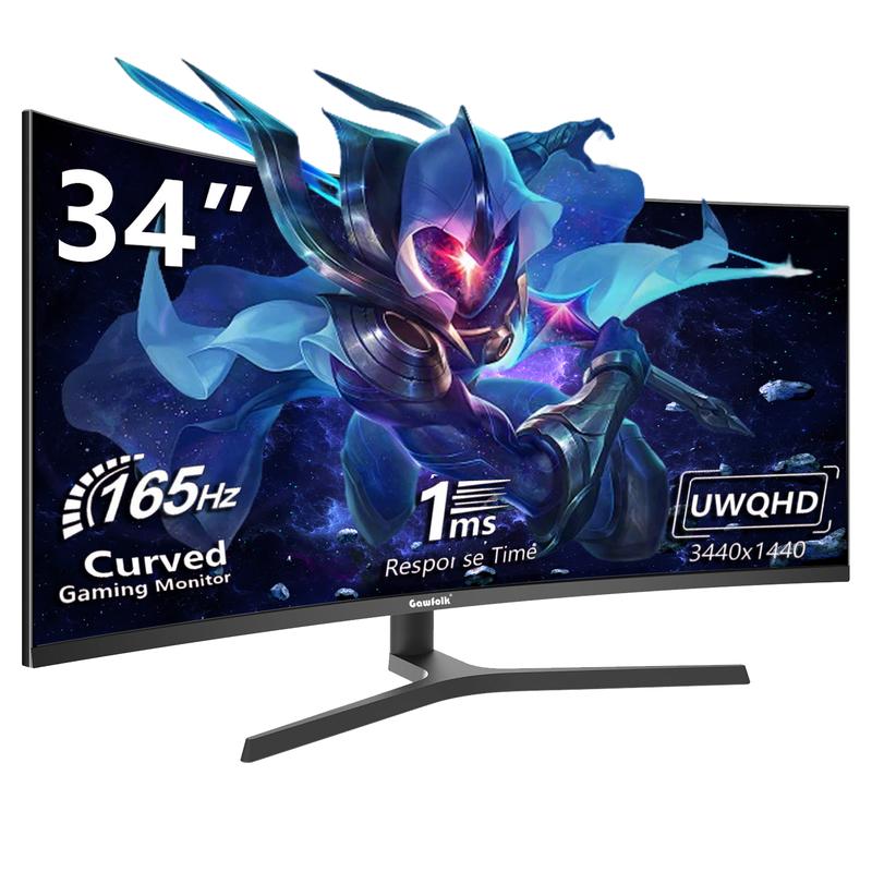 34 Inch Ultrawide Curved Gaming Monitor, 1500R PC Screen 165hz - TikTok ...