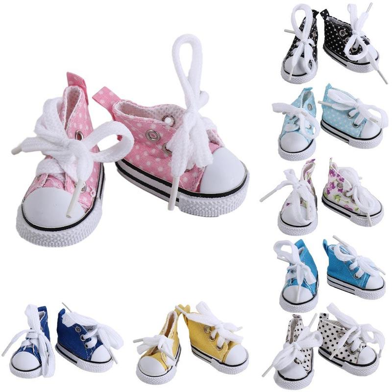 BJD Accessories Cute Doll Mini Canvas Shoes Kawaii Colorful Doll ...