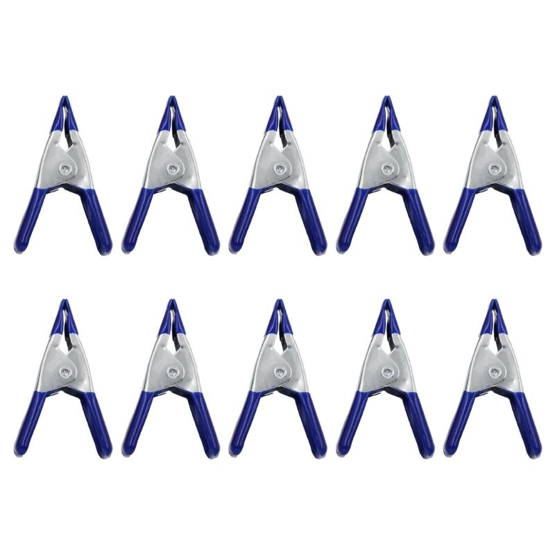 10PCS Metal Spring Clamps 2" Clip Soft Plastic Tips Grip Photos ...