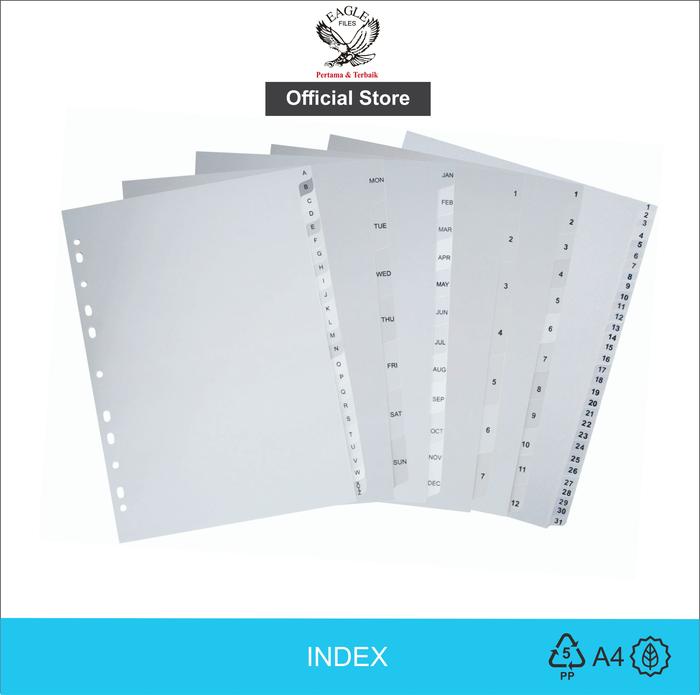 Jual EAGLE FILES Pembatas Binder A4 Berbagai Index TABS / Plastik ...