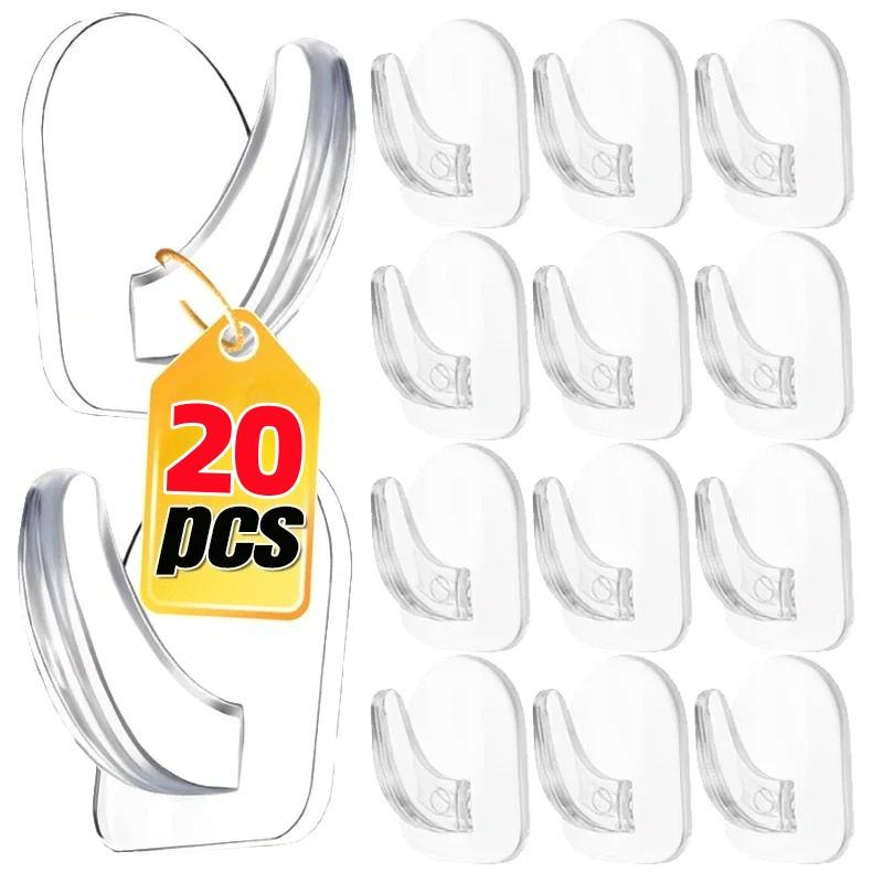 10/20Pcs Transparent Self Adhesive Hooks Heavy Duty Wall Hooks - TikTok ...
