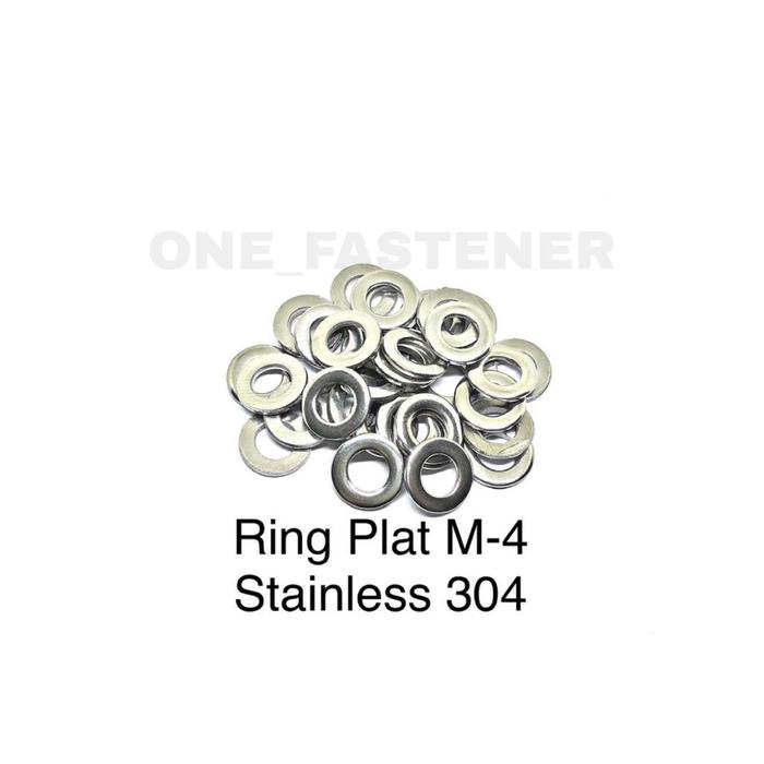 Jual 100 pcs Ring Plat M4 Stainless Steel sus 304 4mm 4mili Anti Karat ...