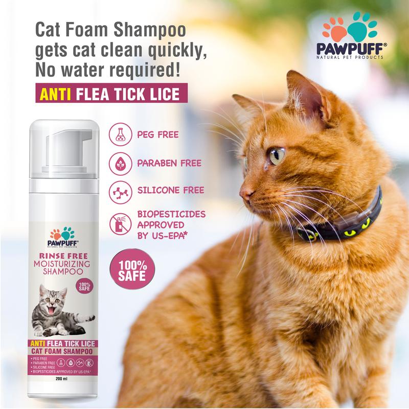 PAW PUFF WATERLESS CAT FOAM SHAMPOO 200ML - TikTok Shop Malaysia