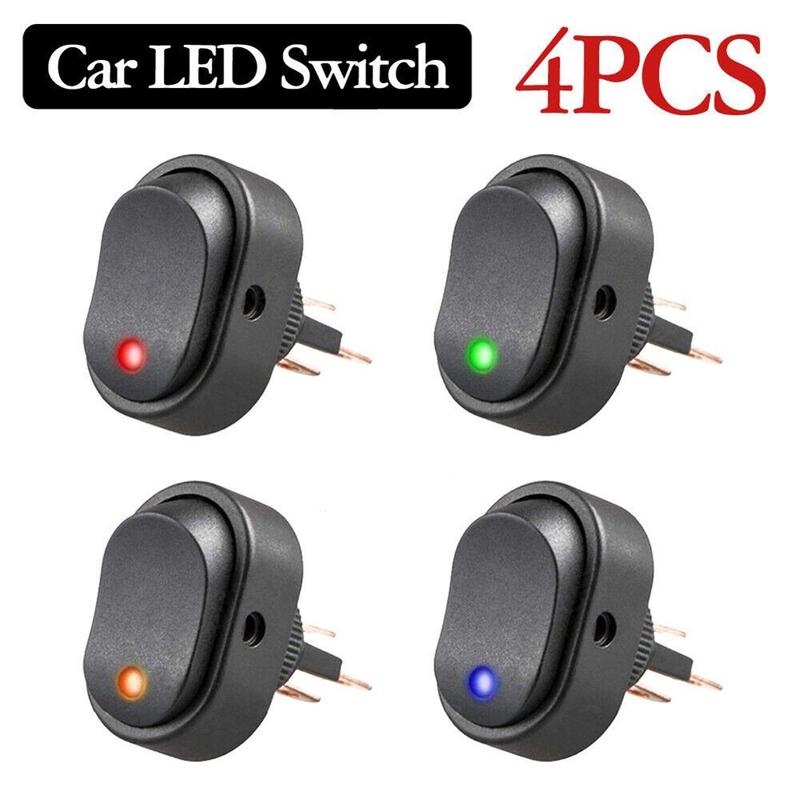 4PCS12V 30A Heavy Duty Red LED OFF/ON Rocker Toggle Switch Car - TikTok ...