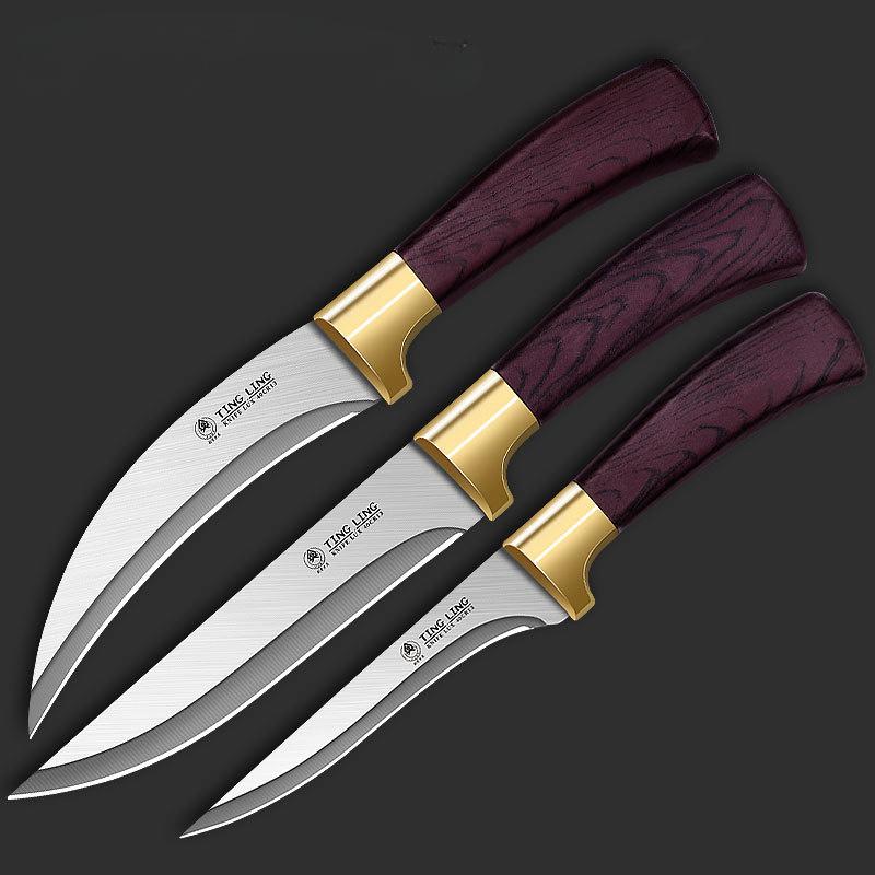 3 Pieces, Stainless Steel Sharp Boning Knife, Chef's Knife, Butcher's ...
