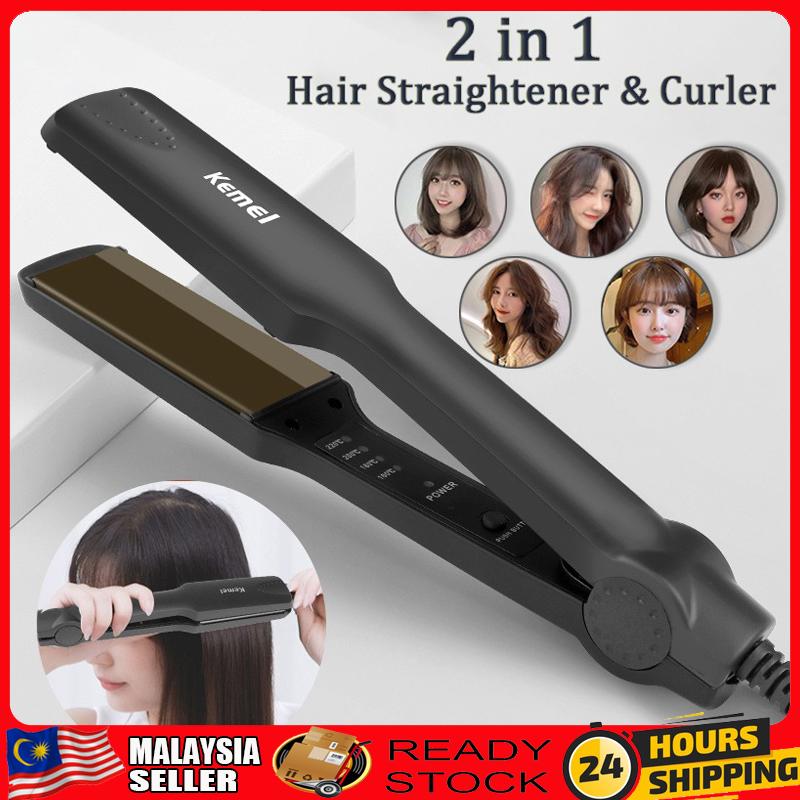 KEMEI KM-329 Pelurus Rambut 2in1 High Quality Hair Straightener ...