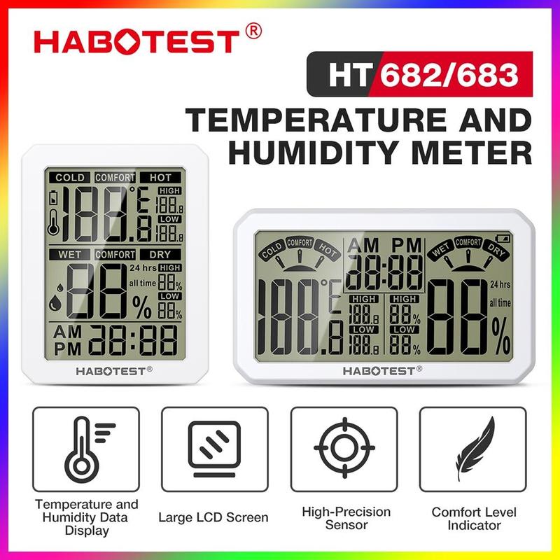 Higrometer Digital, HABOTEST, Model HT682 dan HT683, Menguku - TikTok ...