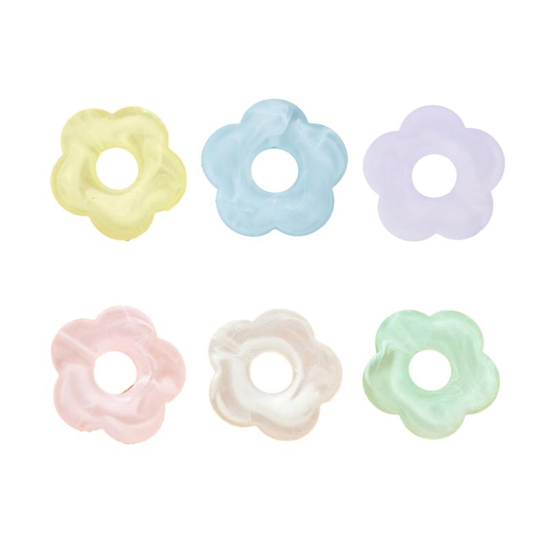 Acrylic Matte Flower Charm Pendants Ornament Loose Charm Beads - TikTok ...