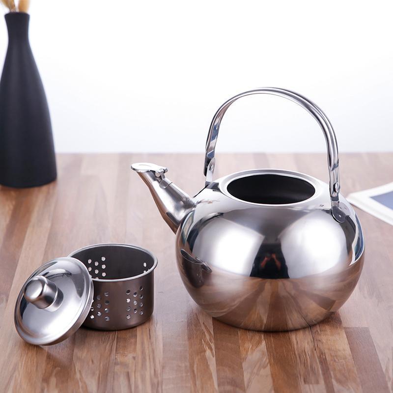 Stainless Steel Kettle with Filter, Heat-resistant Handle Kettle ...