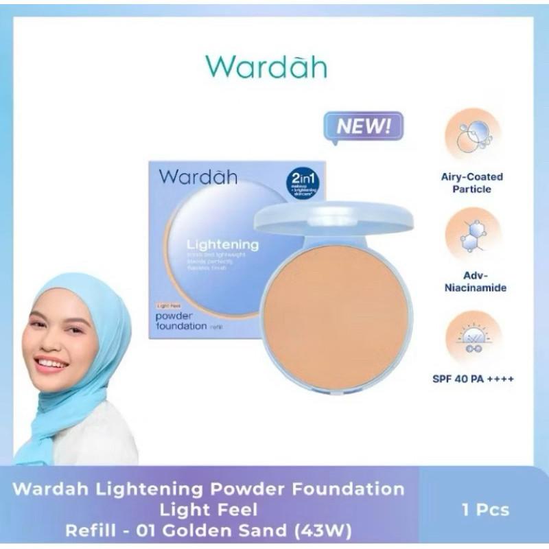 WARDAH REFILL Lightening Powder Foundation Light Feel Wajah,Compact ...