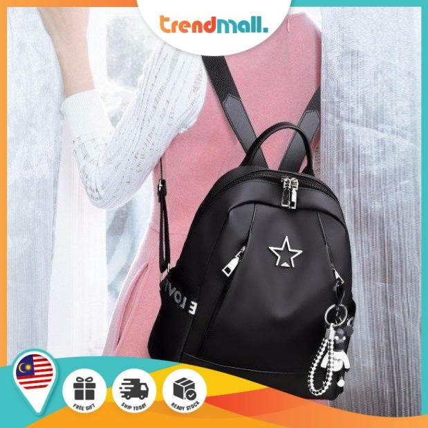Women Nylon Bag Travel Backpack Beg Belakang Backpacks Bags Shark ...