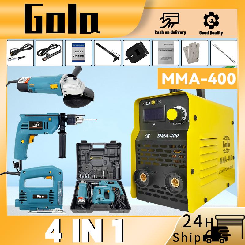 4IN1 MMA-400 Portable IGBT Inverter Welding Machine + 2in1 electric ...