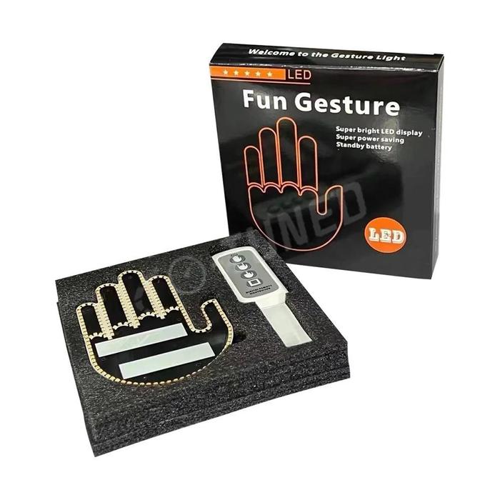 Jual LED GESTURE Funny Car Finger Light with Remote Gesture LED Funny ...