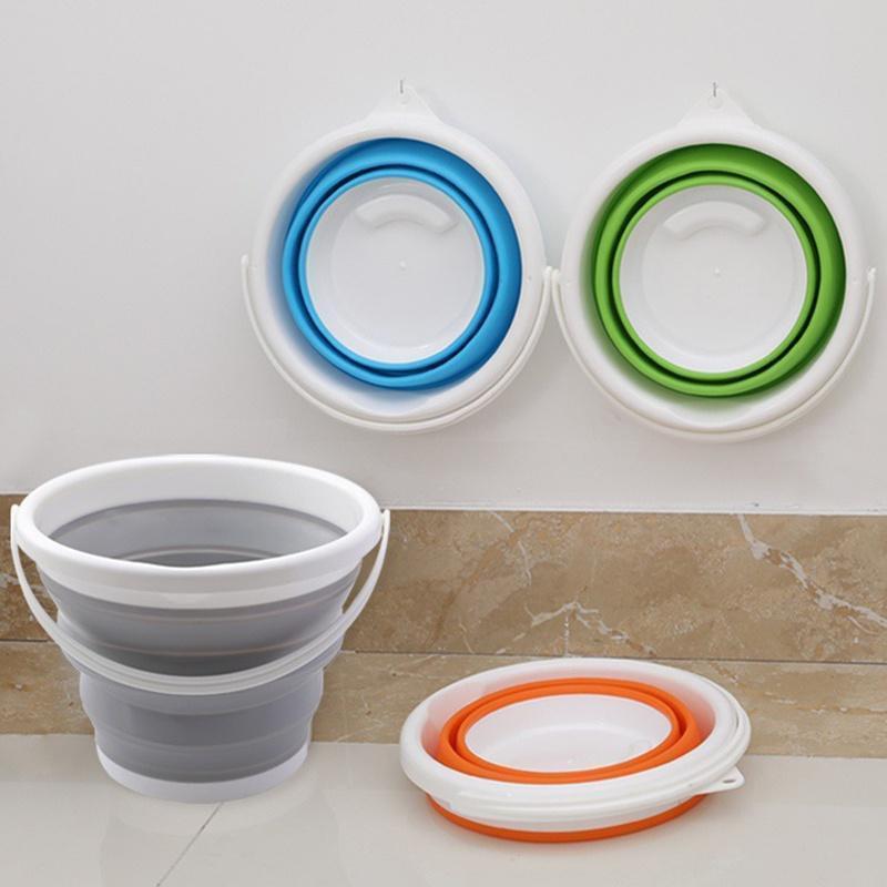 Portable Folding Bucket Silicone Plastic Car Bucket Children - TikTok ...