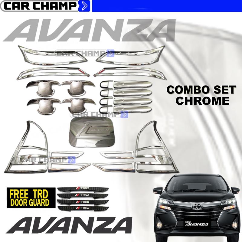 Toyota Avanza 2019 to 2021 Combo Set Garnish Cover CHROME with - TikTok ...