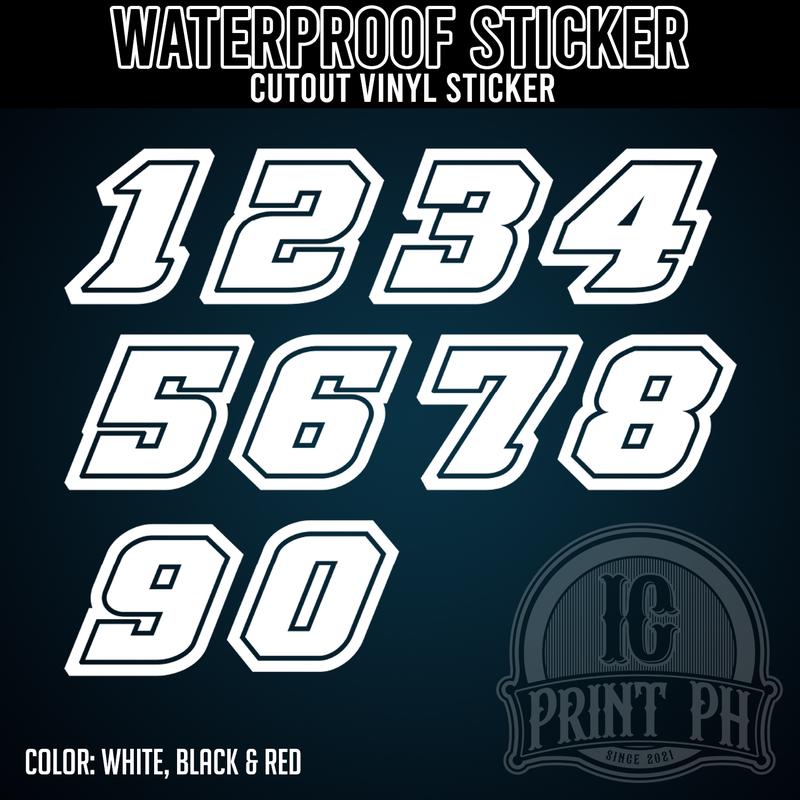 RACING NUMBERS Cutout Vinyl Sticker / Decal, Waterproof - TikTok Shop ...