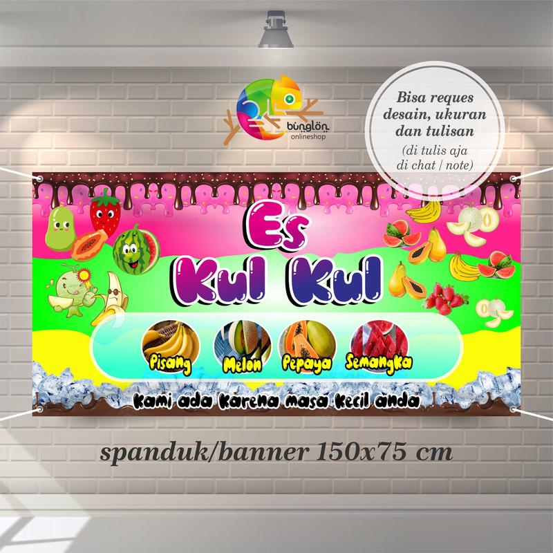 Size 150x75 Cm Spanduk Banner Es Kul-Kul Bisa Reques - Shop | Tokopedia