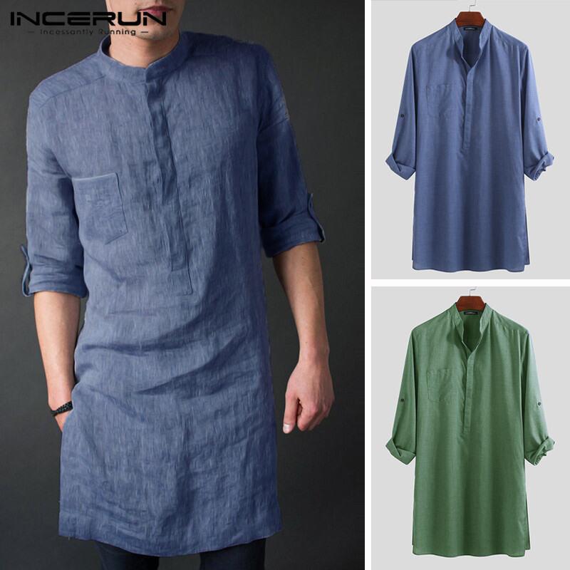 ChArmkpR Store INCERUN Muslim Men's Clothing Saudi Arab Long - TikTok ...