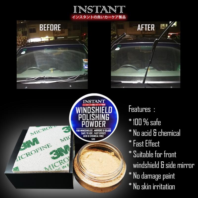 [ReadyStock] INSTANT Windshield Polishing Powder, watermark removar ...