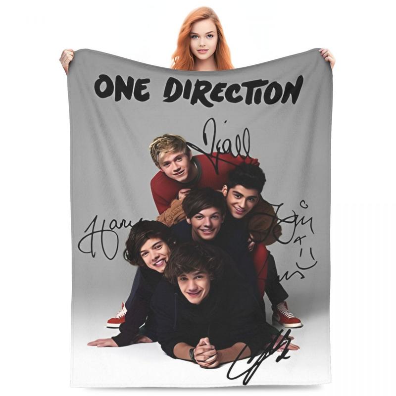 One-Direction Rock 1D Combinatio Blanket Cover Fuzzy Throw Blanket ...