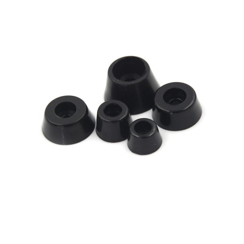 10Pcs Black Rubber Round Cabinet Instrument Case Feet Foot Circular ...