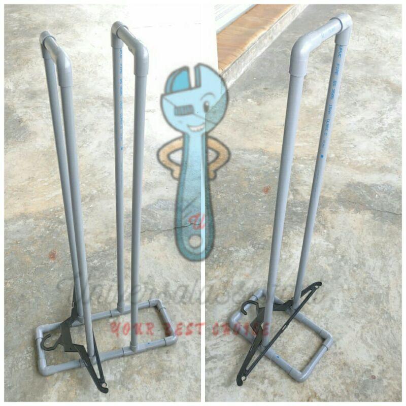 Rack PVC Sangkut Penyidai Baju | Plastic Rak Letak Handle Penyakut ...