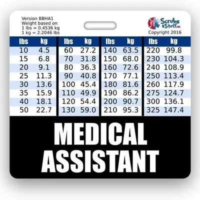 Vertical Badge Buddy LPN Badge Buddy Vertical With Height & Weight ...