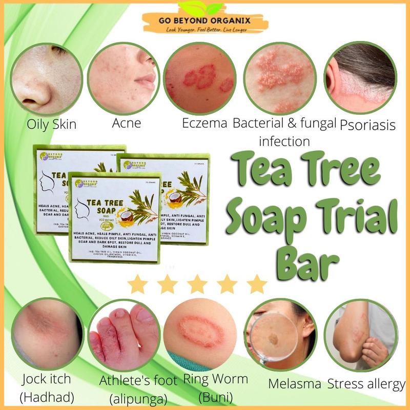 Tea Tree Skin Therapy Soap TRIAL PACK (Skin Care Soap Acne, Psoriasis ...