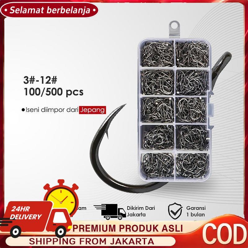 【Segera dikirim】 100/500 Buah Kait Ikan Baja Karbon Tinggi Ikan - Shop ...