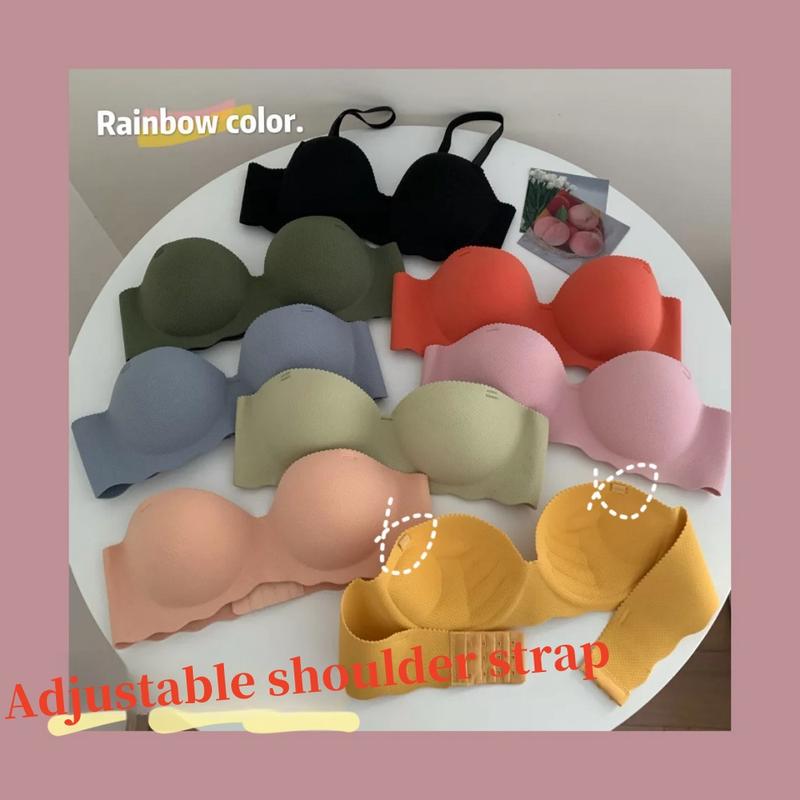 Candy Color Wireless Bras For Women Sweet Seamless Push Up Lingerie ...