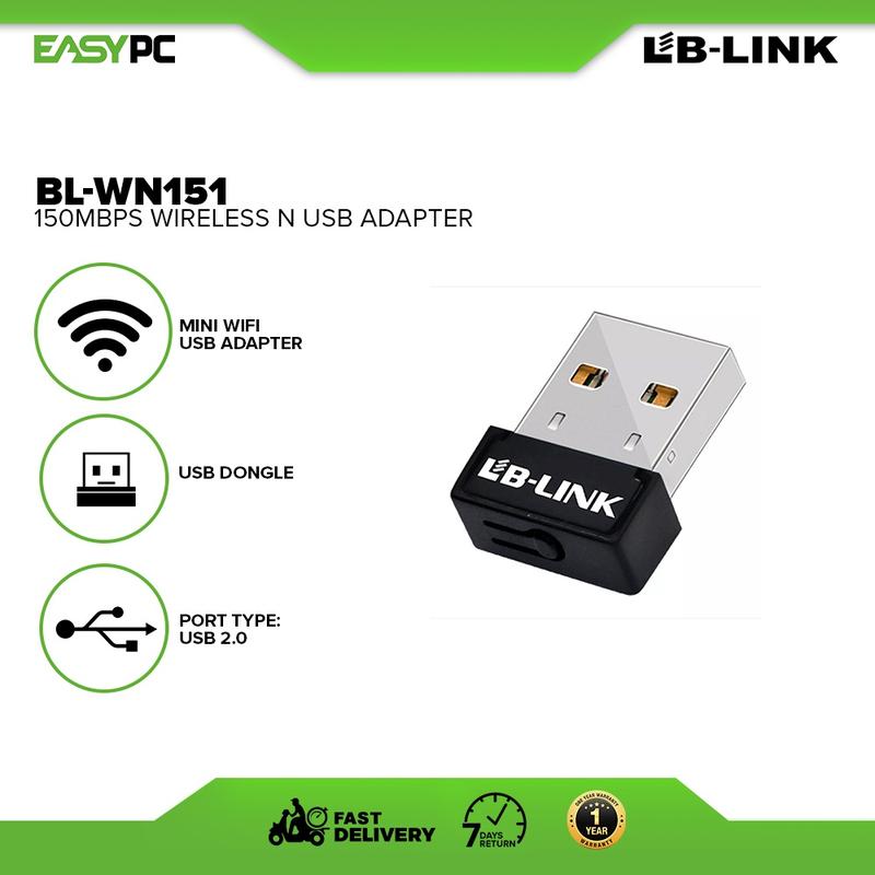 EasyPC| LB link BL-WN151 USB wifi dongle| 150Mbps Wireless Adapter ...