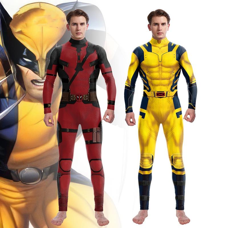 Jumpsuit Langsing, Filem Deadpool Wolverine 3D, Kain Cosplay - TikTok ...