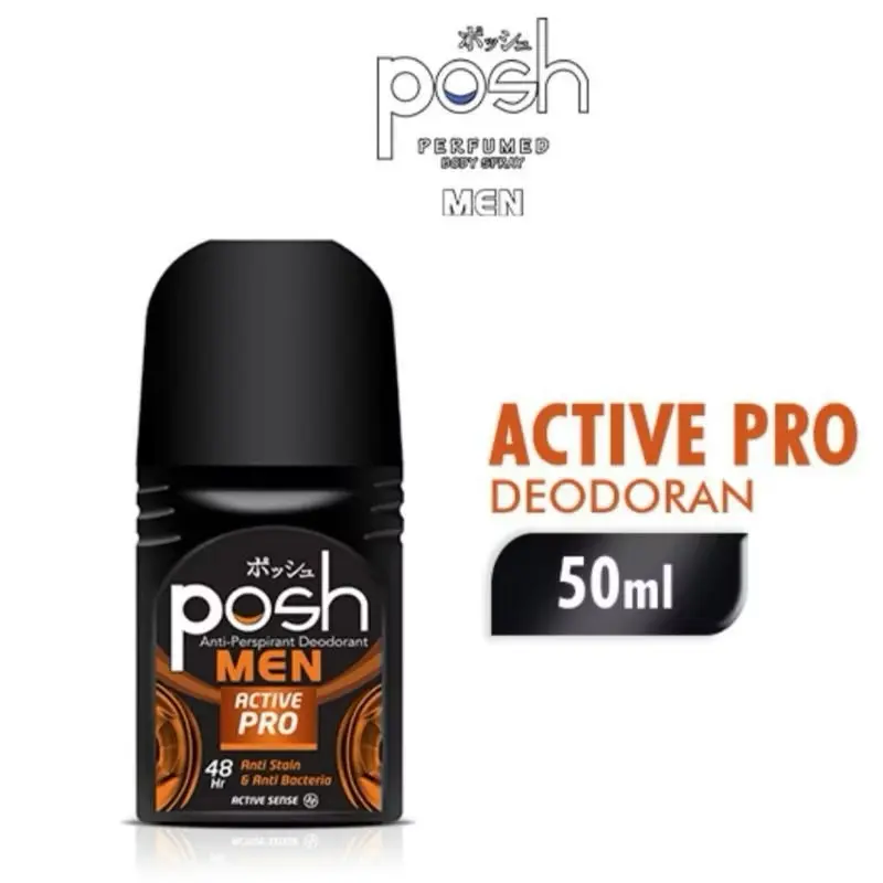 POSH Deodorant Roll On Series 50 ml whitening pink anti stain biru posh ...