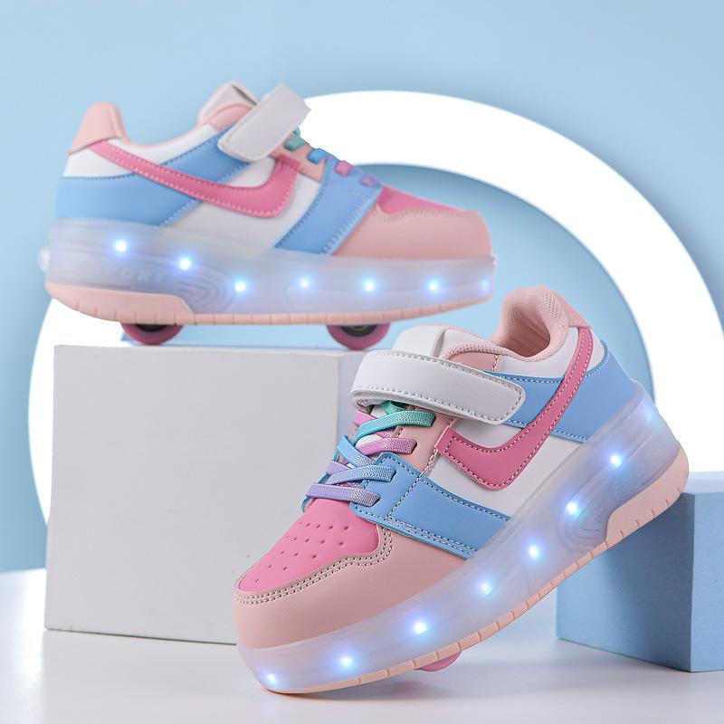 Girls' Heelys Shoes Children's Light Shoes LED Rechargeable Light-up ...