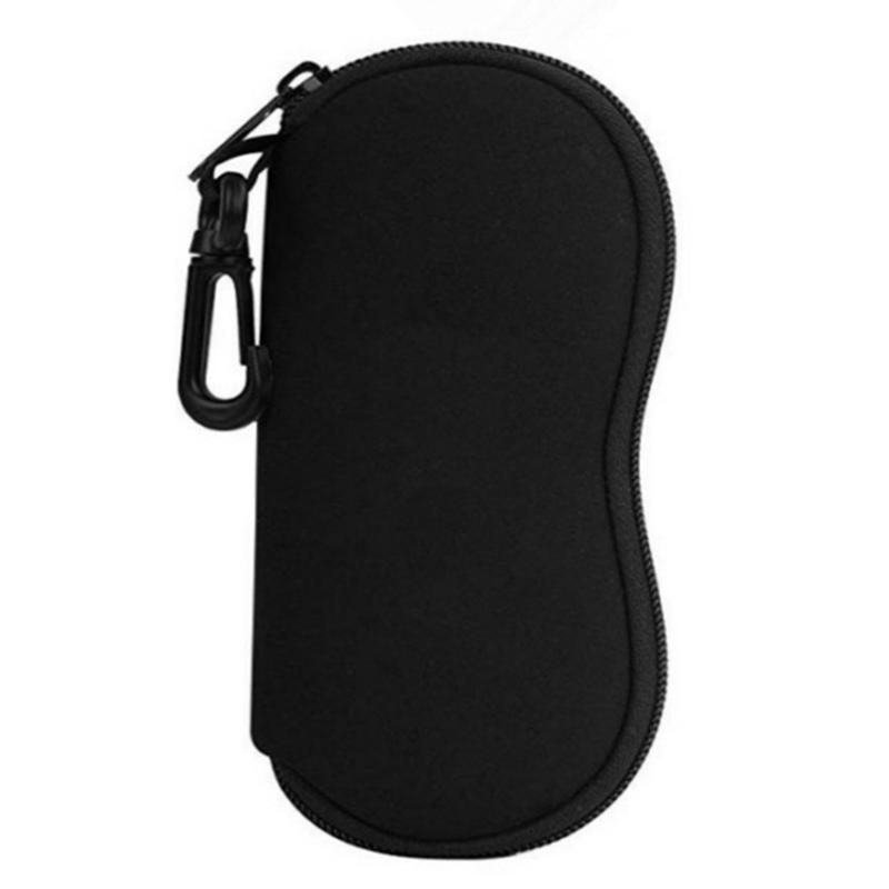 Sarung Cermin Mata Hitam, dengan Klip Carabiner, Beg Lembut Neoprena ...
