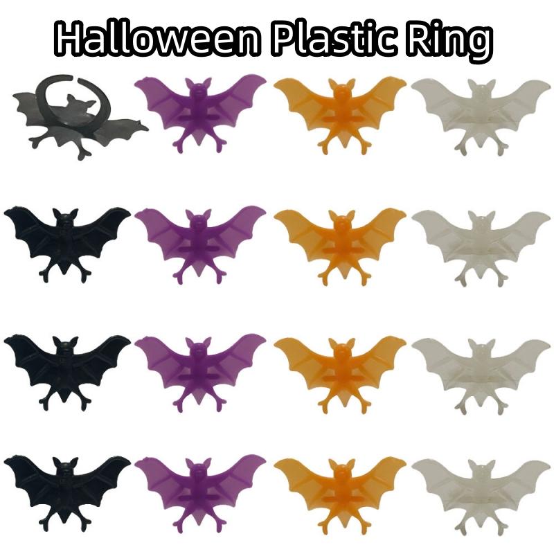 1PC Halloween Party Children's Bat Ring Plastic Finger Ring Holiday ...