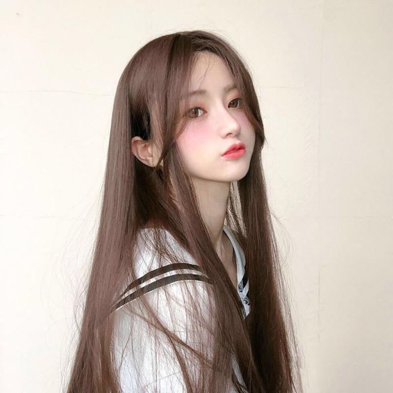WIg for Wig,Wig Women's Medium Long Hair Split Wig Eight Character ...