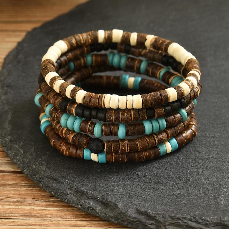 TEMU Xiyin Cross-Border New Bohemian Style Coconut Shell Turquoise ...