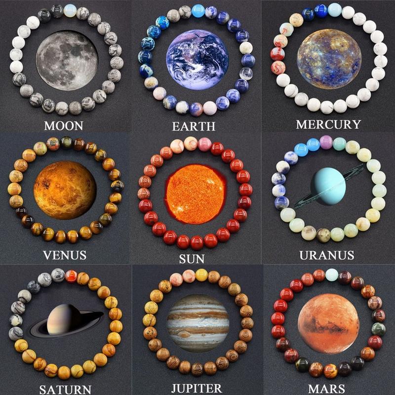 Gelang Planet, Batu Alamiah Sembilan Planet, Reka Bentuk Zuhal - TikTok ...