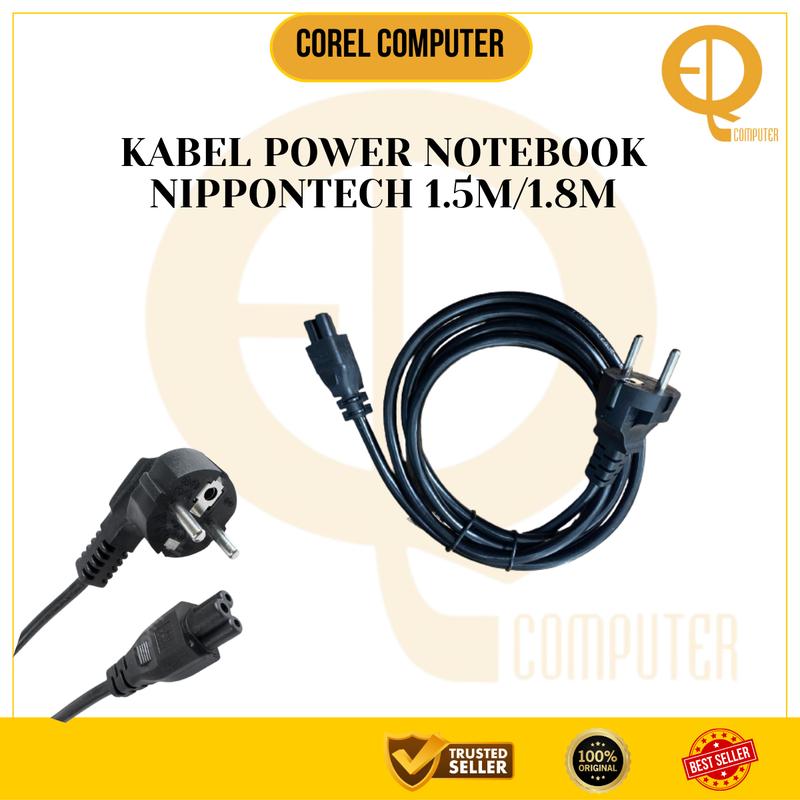 KABEL POWER NOTEBOOK NIPPONTECH 1.5M/1.8m / KABEL POWER 3 LUBANG - Shop ...