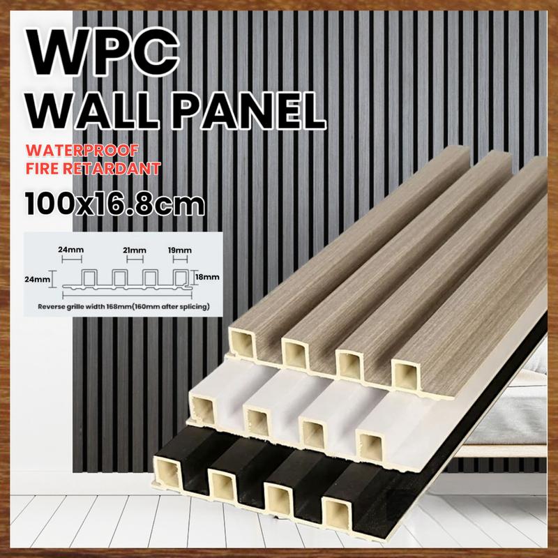 1 METER Long WPC Wall Panel Wallpaper Grille Design Board Decor ...