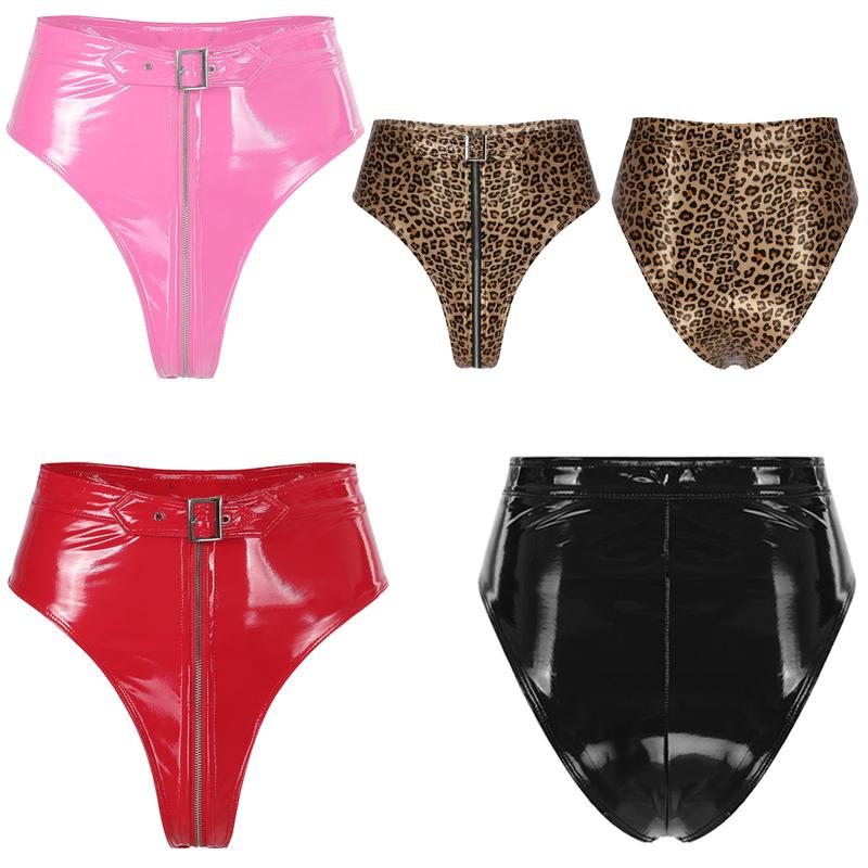 Seluar Pendek Kulit PVC Metalik, Potongan Tinggi, Zip Depan, - TikTok ...