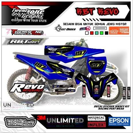 DECAL STIKER RBT REVO ABS FIT BLUE kekinian BEBEK TRAIL MODIF GTX ...