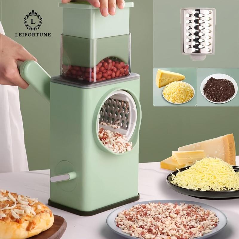 Rotary Vegetable Slicer with 3 Blades - Manual Cheese & Veggie - TikTok ...