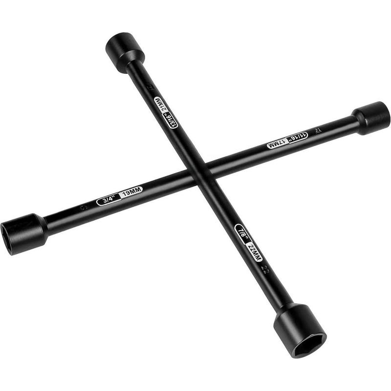 14" Heavy Duty Universal Lug Wrench, 4-Way Cross Wrench, Black - TikTok ...