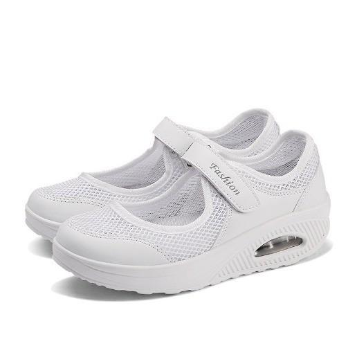Women Waving Shoes Casual Loafer Thick Soled Canvas Shoes Comfortable ...